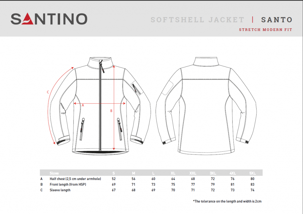Softshell jack Santo • J.V.D. Vrande bedrijfskleding